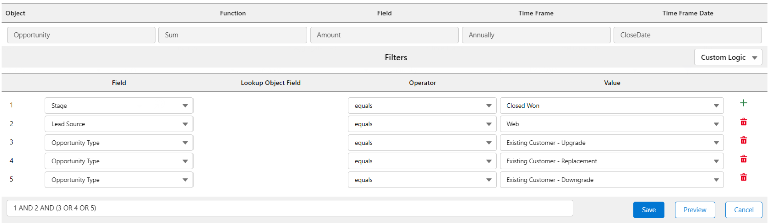 Sample KPI Filters - OKRify