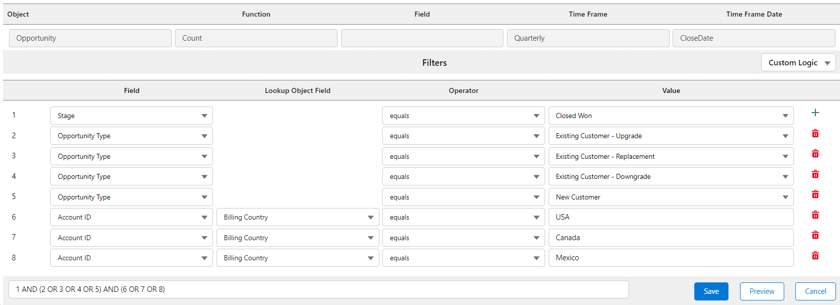 Sample KPI Filters - OKRify