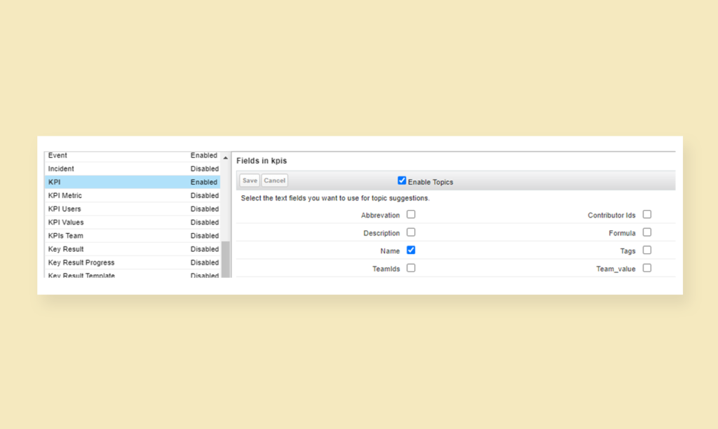 Enable Topics - OKRify