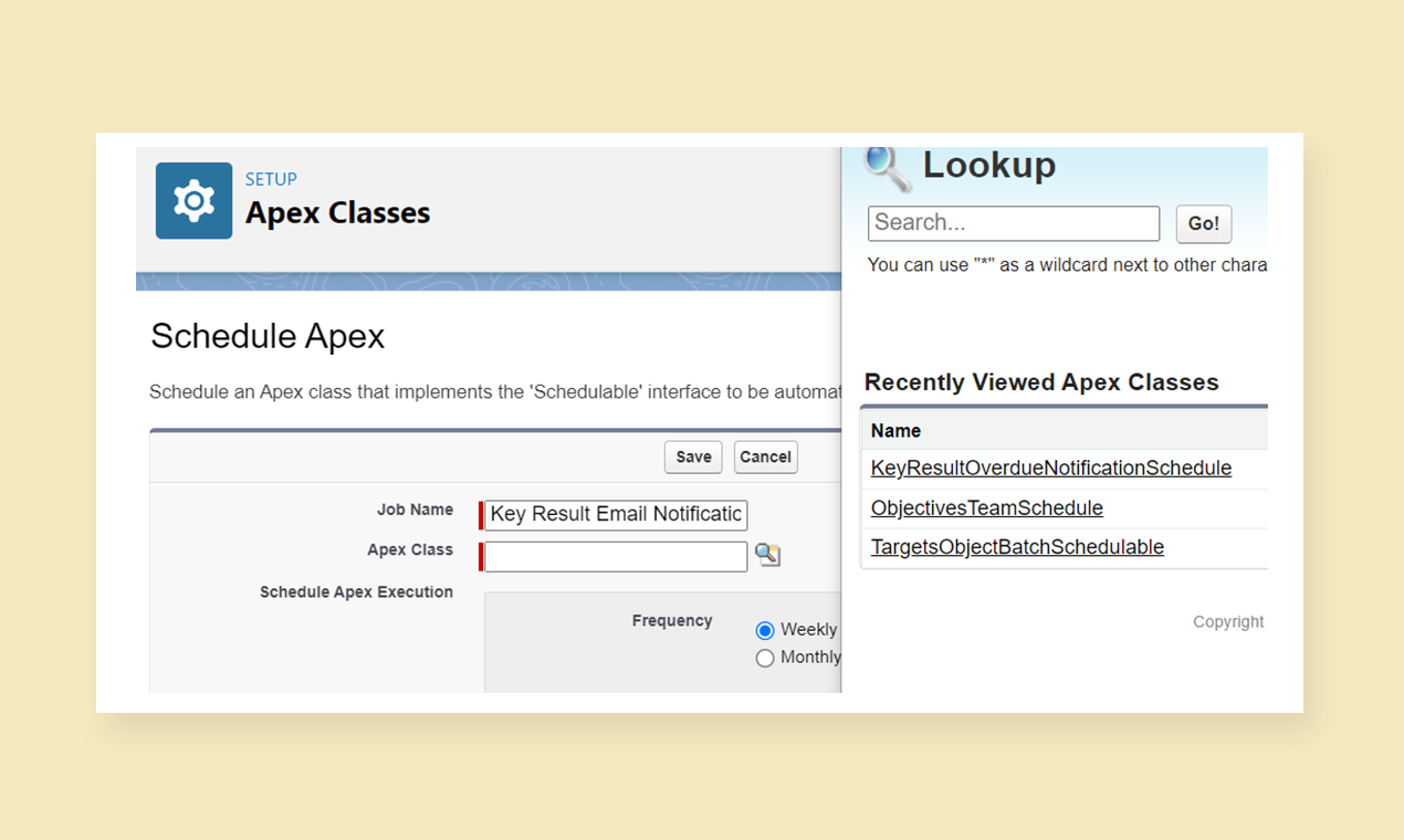 Validate/Schedule Apex Jobs - OKRify